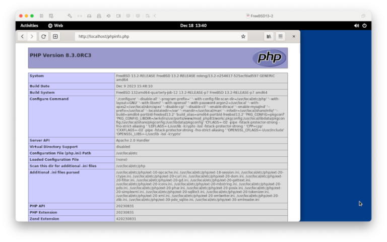FreeBSD13.2にPHP(php83)をインストールしました | Sakura.Oh!Happy.JP